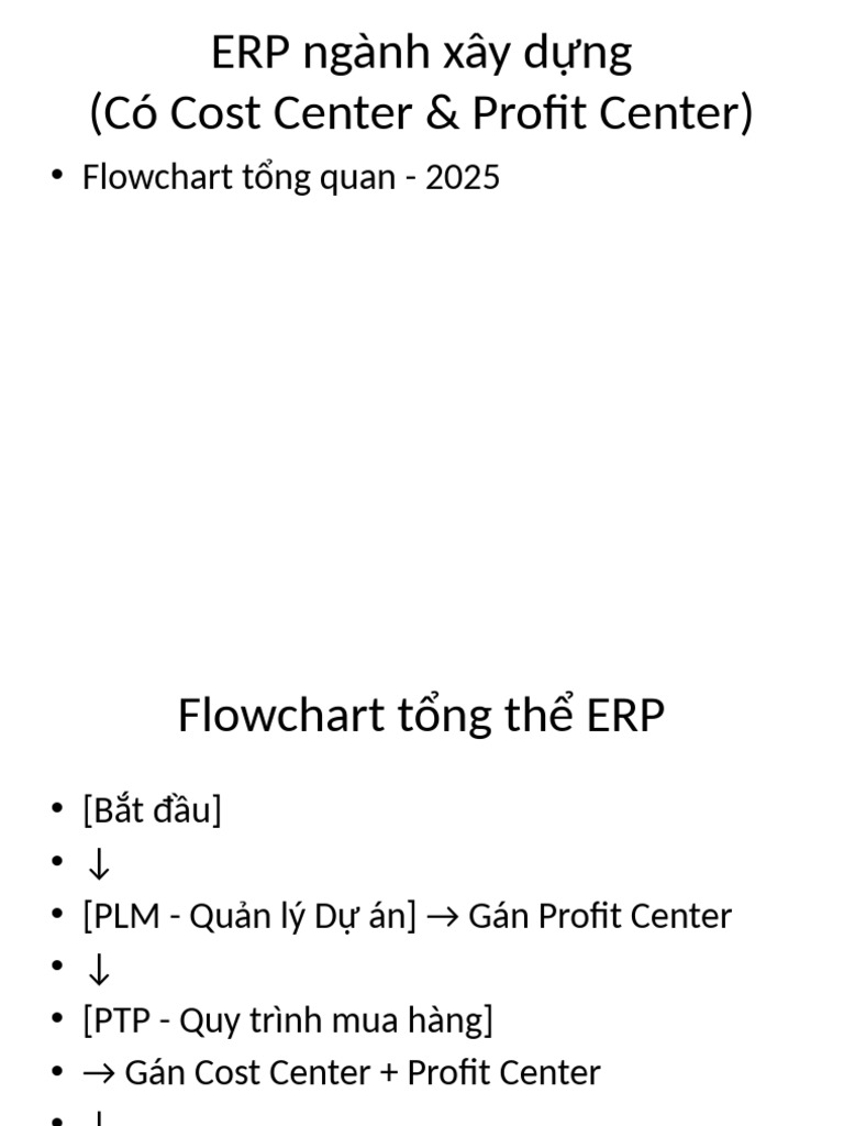 ERP Flowchart CostCenter ProfitCenter | PDF