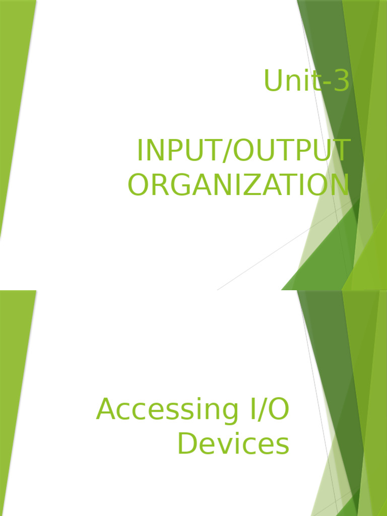 Module 3 IO Organization | PDF | Input/Output | Central Processing Unit