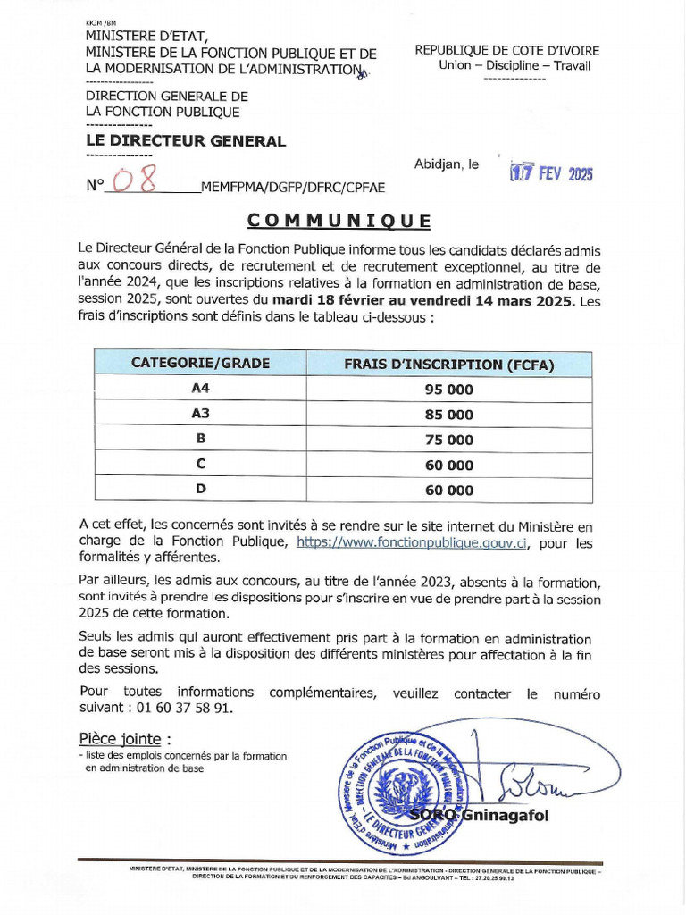 Communique DGFP | PDF