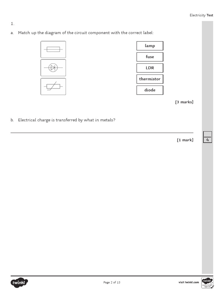 AQA Trilogy Unit 6.2 Electricity Test | PDF | Voltage | Alternating Current