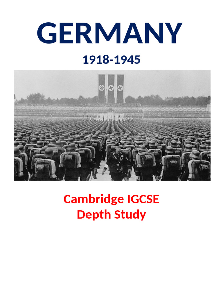 Germany Booklet Cambridge IGCSE | PDF | Weimar Republic | Adolf Hitler