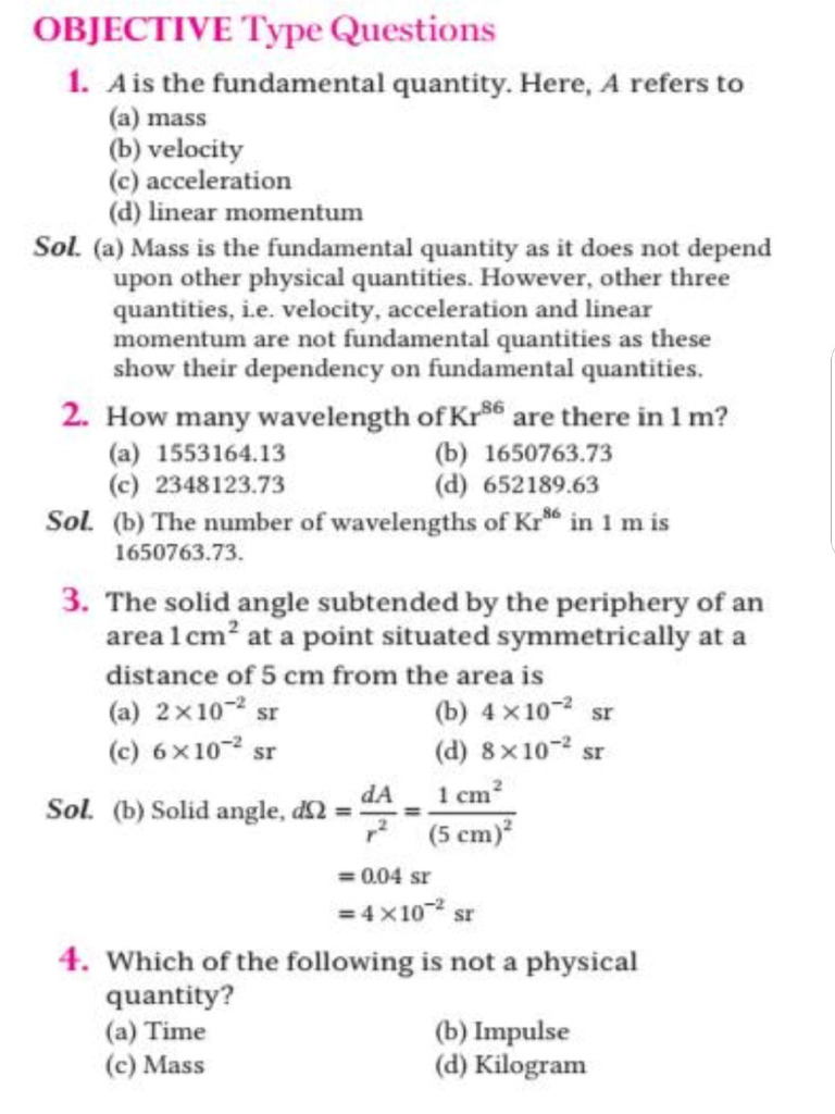 Units and Measurement Assignment - 1 | PDF