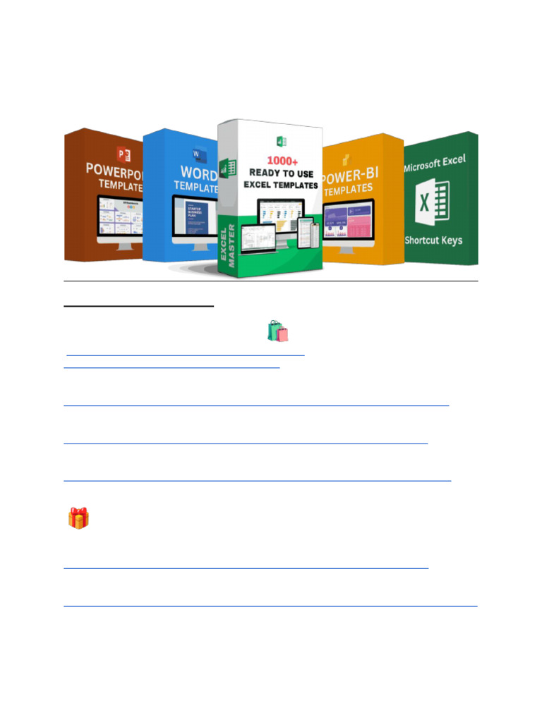 Ultimate Excel Template Bundle | PDF