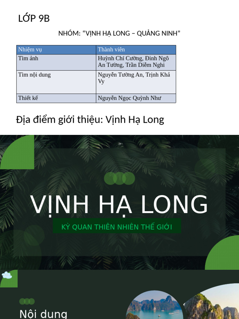 ''Vịnh Hạ Long - Quảng Ninh'' HĐTN-HN 9B | PDF