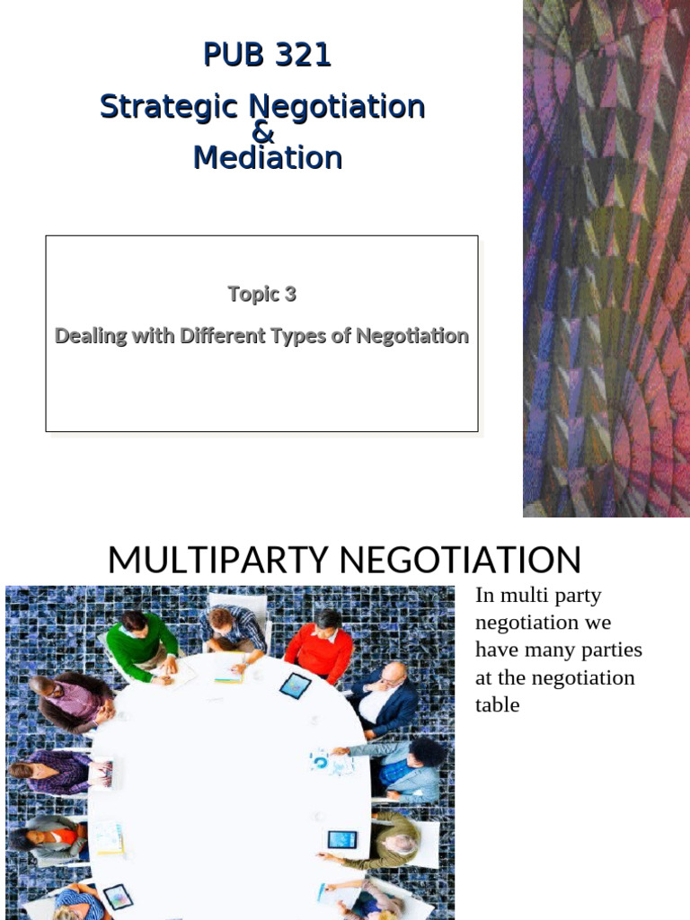 Topic 3 - Dealing With Different Types of Negotiation New | PDF ...