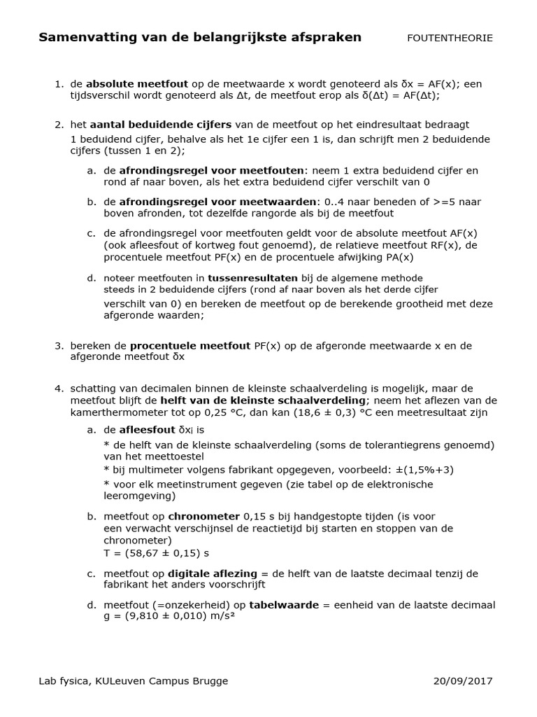 Samenvatting Afspraken Voor Studenten | PDF