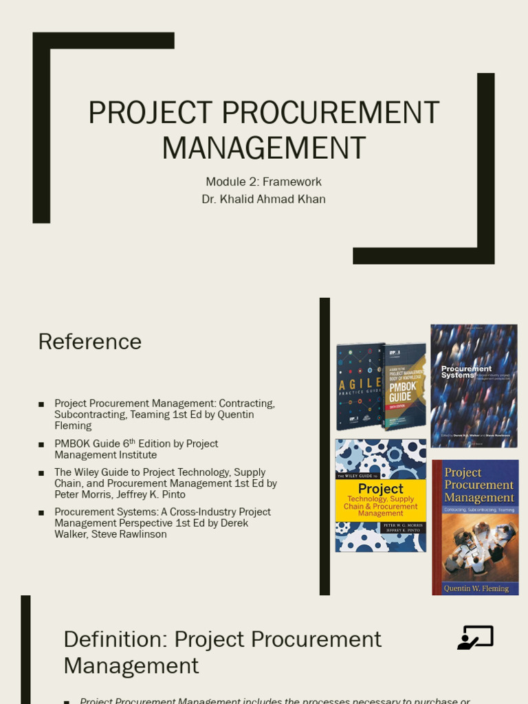 Module 2 - Procurement Framework | PDF | Procurement | Project Management