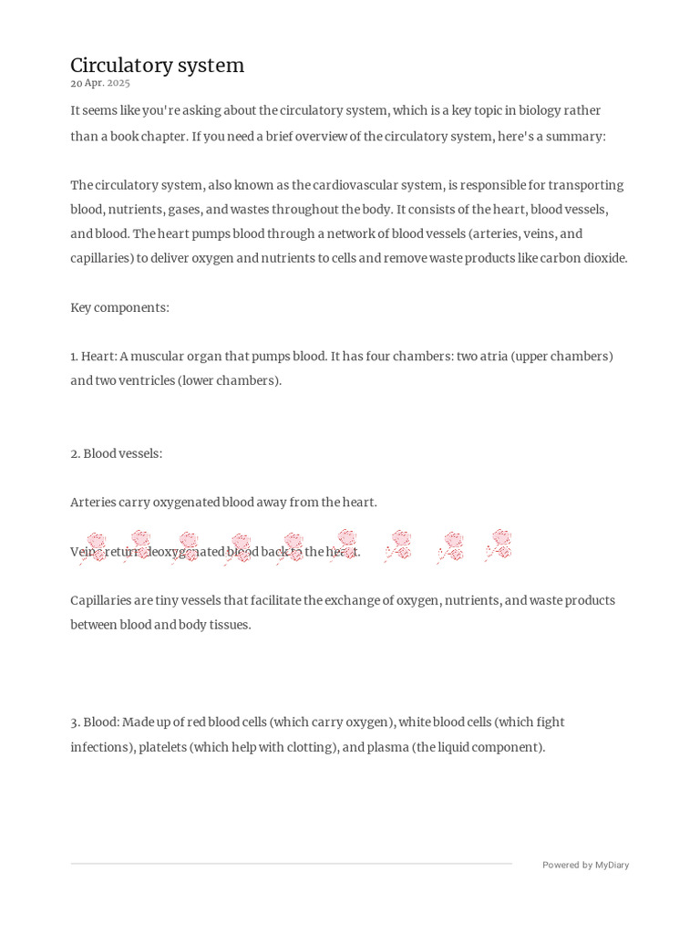 Circulatory System - 091252 | PDF | Heart Valve | Circulatory System