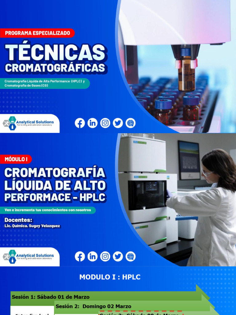 Sesion 3 Modulo I - HPLC | PDF | Cromatografía | Cromatografía líquida de alto rendimiento