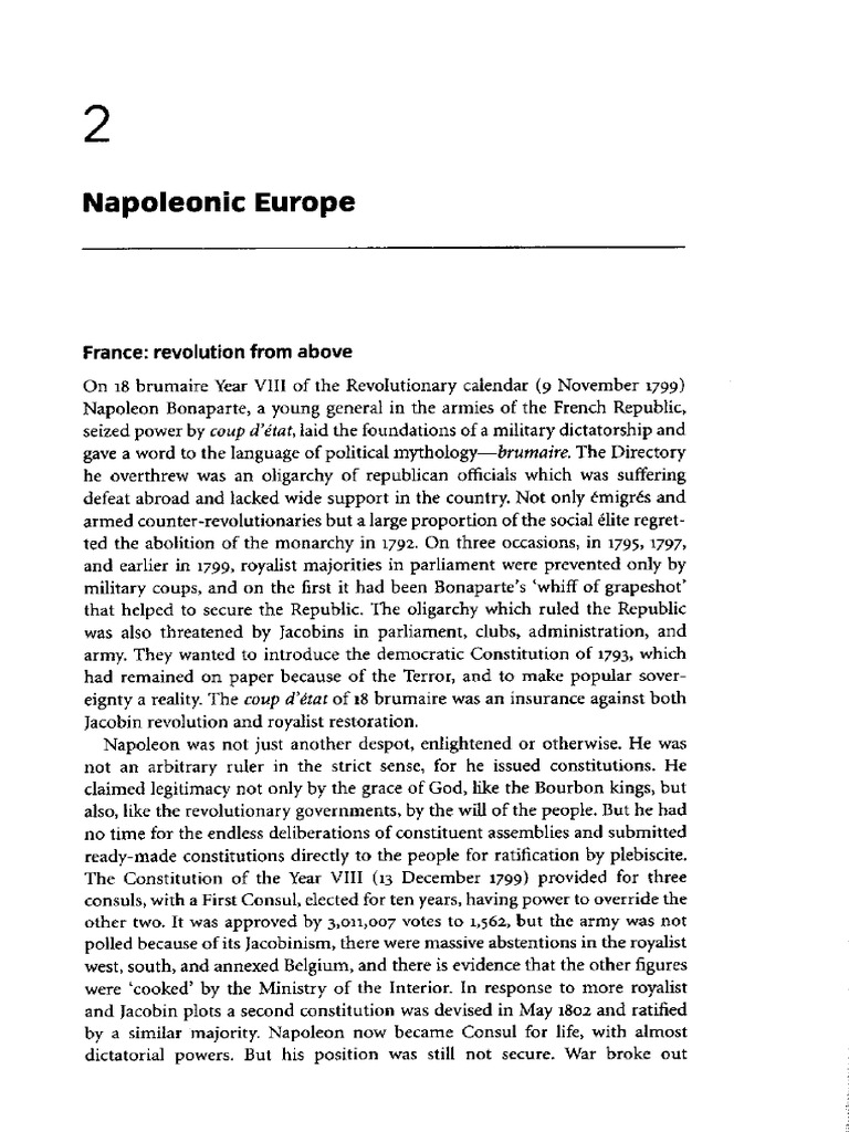 Chapter 2 - Napoleonic Europe | PDF