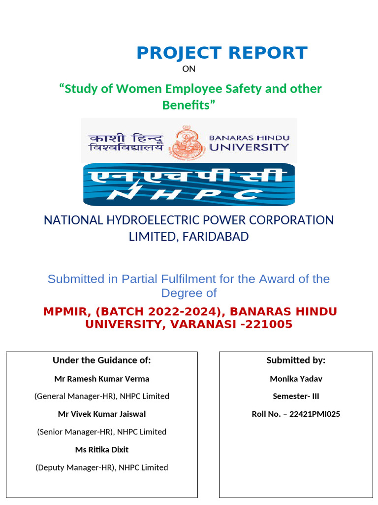 Women Employee Safety at NHPC | PDF | Sexual Harassment | Methodology