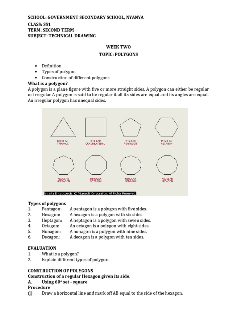 Construction of Polygons | PDF | Circle | Triangle