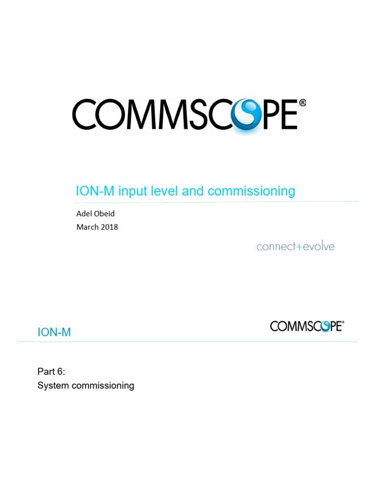ION-M System Commissioning Guide | PDF | Electricity | Radio Technology