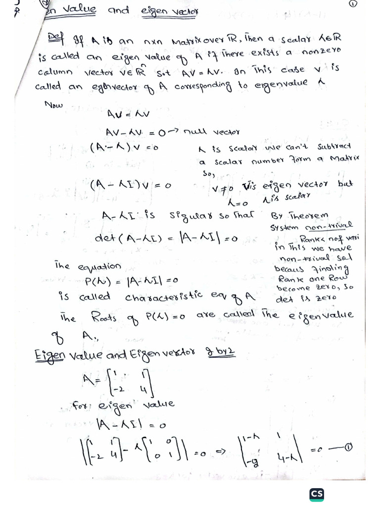 Eigenvalues and Linear Transformation | PDF