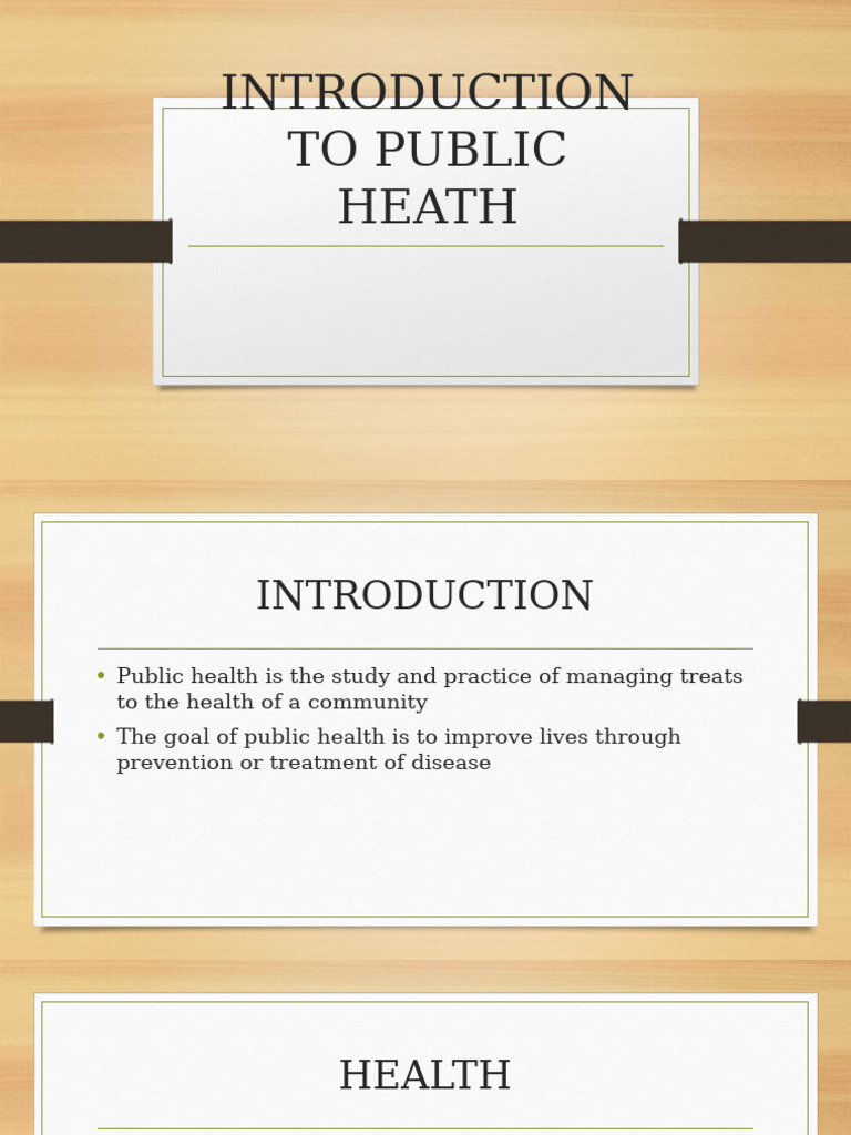 Introduction to Public Heath Pallavi Copy | PDF | Preventive Healthcare ...