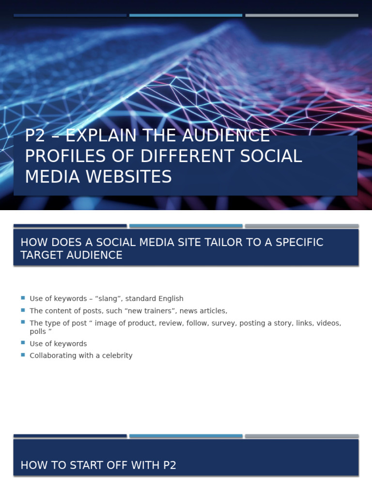 Social Media Audience Profiles Explained | PDF | Target Audience | Facebook