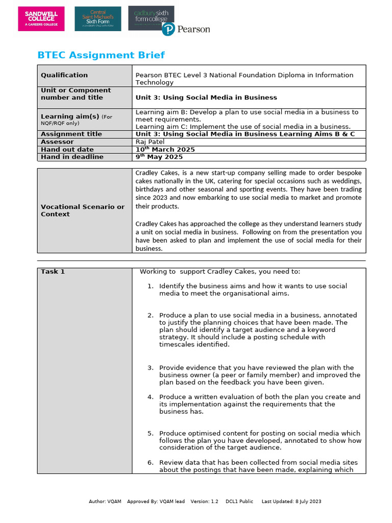 RQF UNIT 3 Assignment 2 2025 | PDF | Human Communication | Cognition