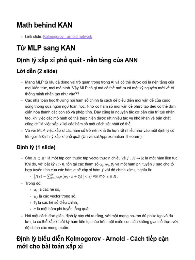 Math Behind KAN | PDF