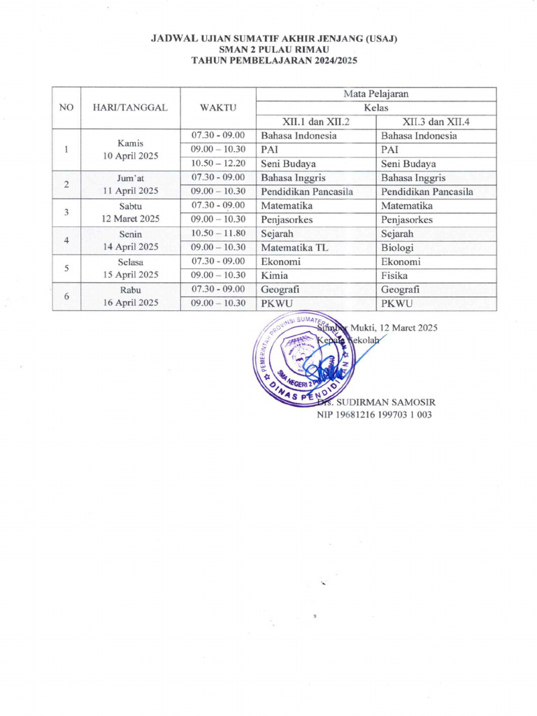 jadwal | PDF