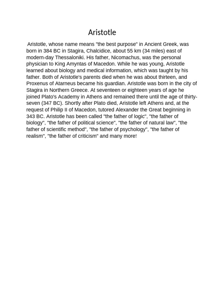 Aristotle 2 | PDF