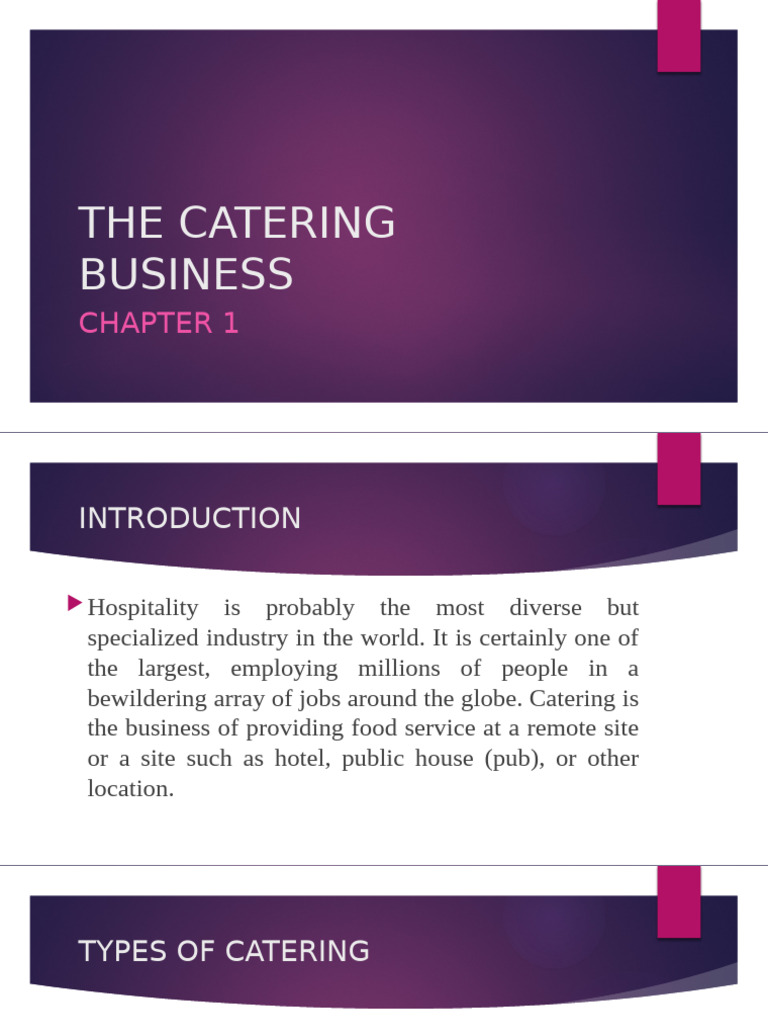 The Catering Business | PDF | Restaurants | Foodservice
