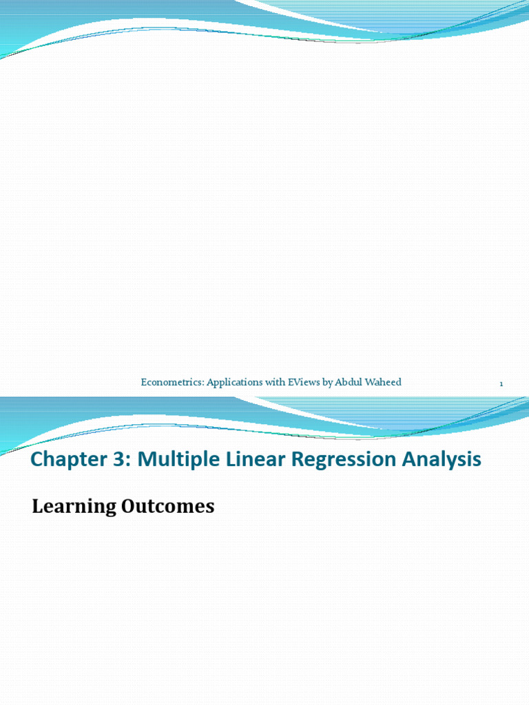 Econometrics Chapter-3-Multiple Regression-14-08-2023 | PDF | Regression Analysis | Linear ...