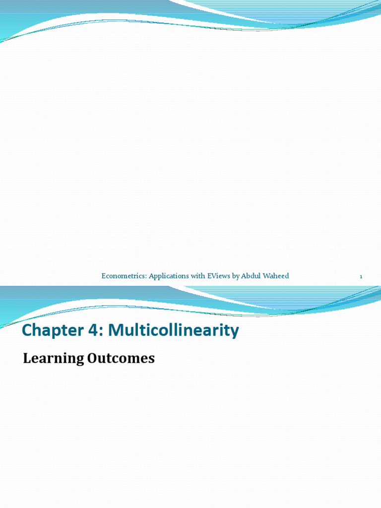 Econometrics Chapter-4-Multicollinearity-14-08-2023 | PDF | Multicollinearity | Linear Regression