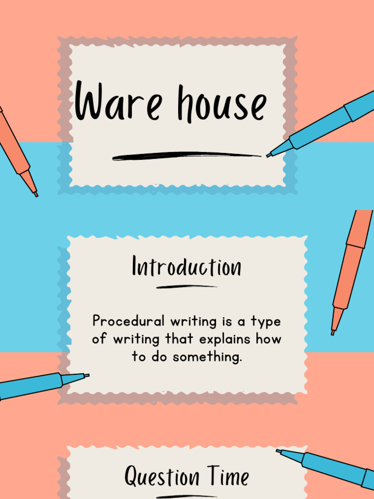 Orange Blue Bold English Procedural Writing Presentation | PDF