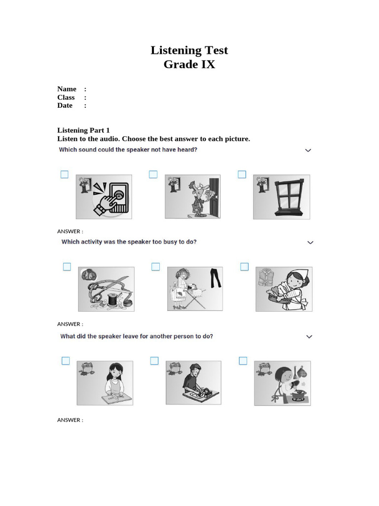 Listening Test | PDF
