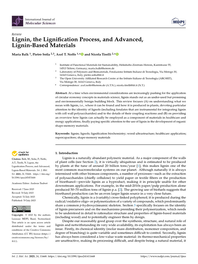 Lignin_the_Lignification_Process_and_Advanced_Lign | PDF | Plant Stem ...