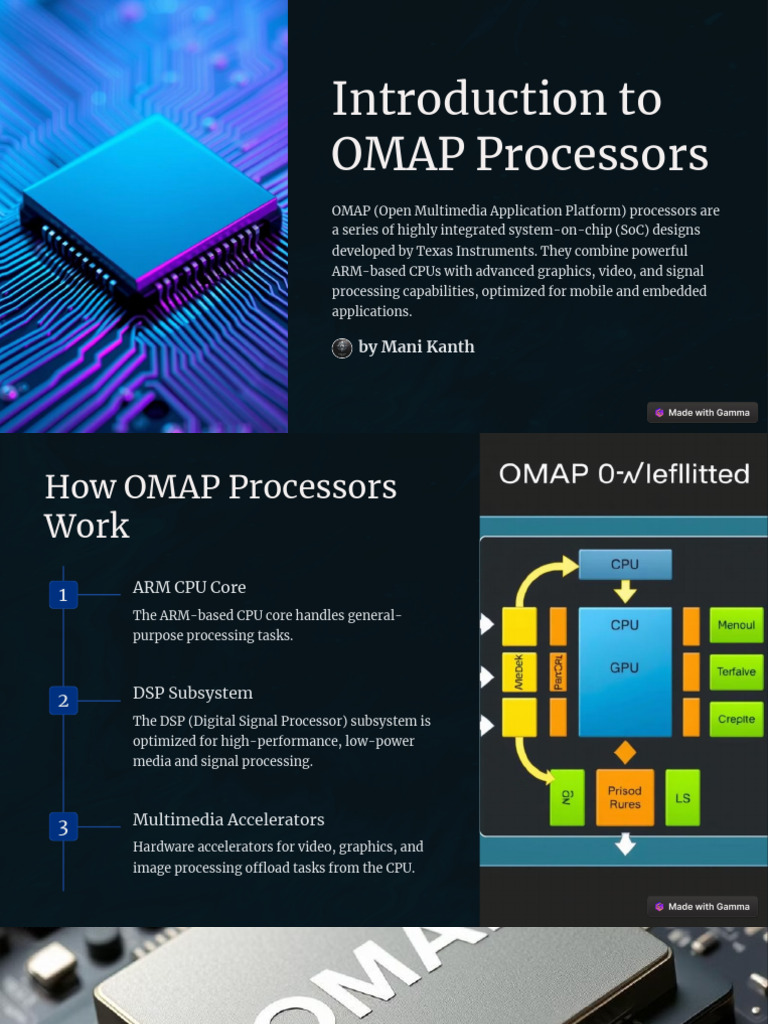 Introduction To Omap Processors Pdf Central Processing Unit System On A Chip