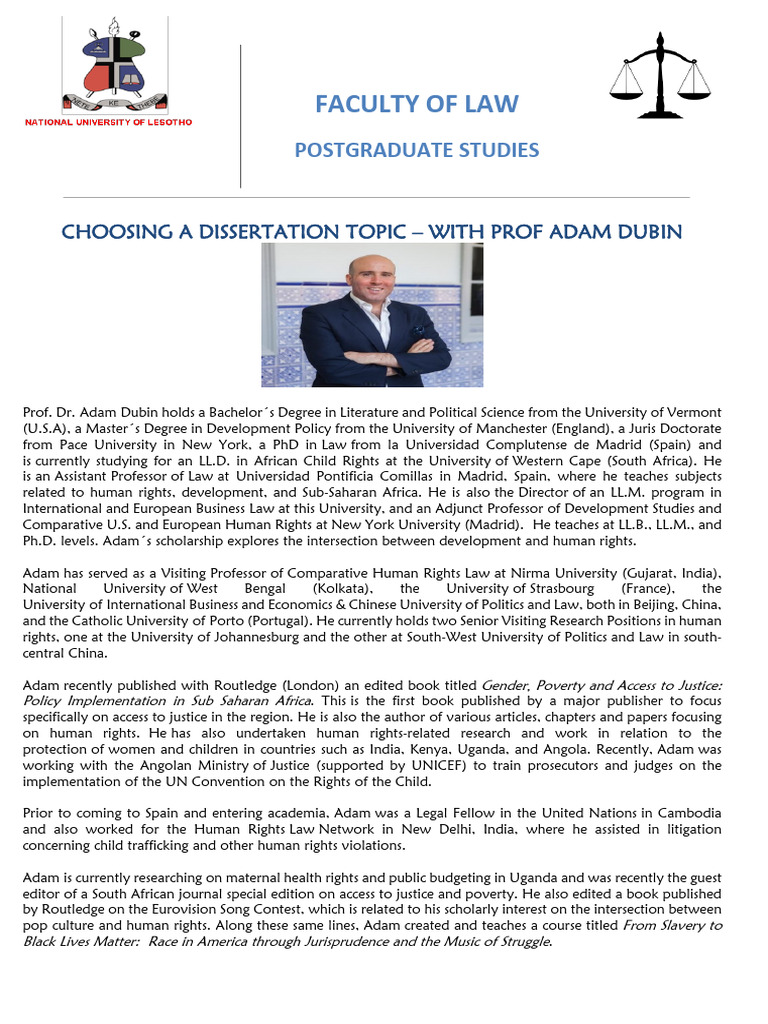 Adam Dubin Lecture Announcement | PDF | Doctor Of Philosophy | Higher ...