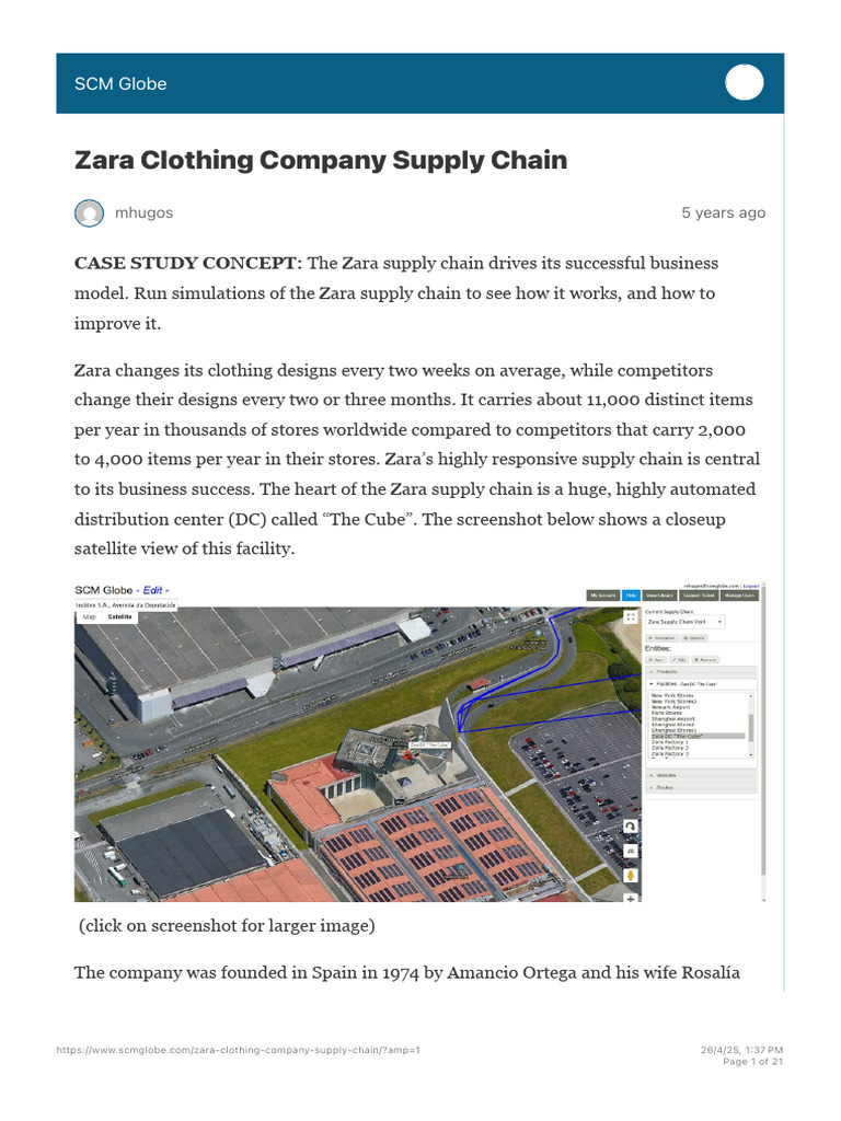 Zara's Agile Supply Chain Model | PDF | Supply Chain | Logistics