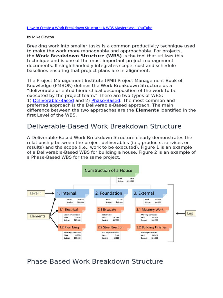 How to Create a Work Breakdown Structure | PDF | Systems Thinking | Business