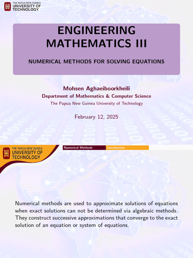 Numerical Methods-Equations | PDF | Numerical Analysis | Equations