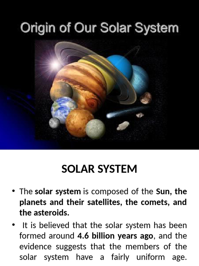 2.the Theories On The Origin of The Solar System | PDF | Solar System | Formation And Evolution ...