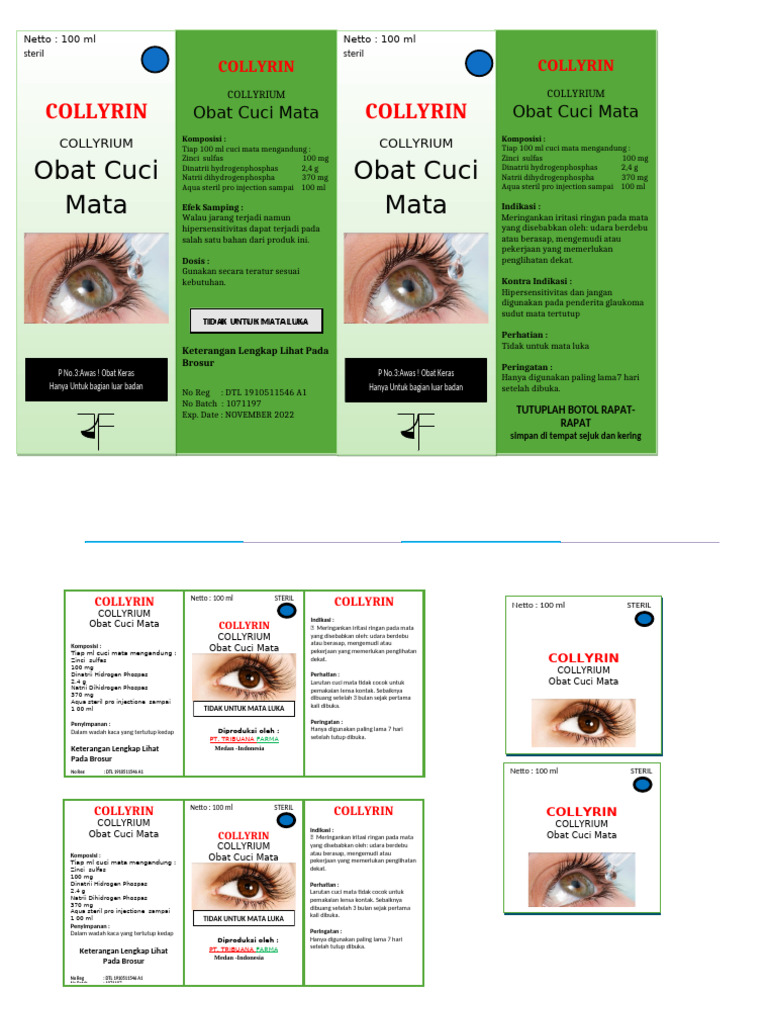 Contoh Collyrium untuk Cuci Mata | PDF