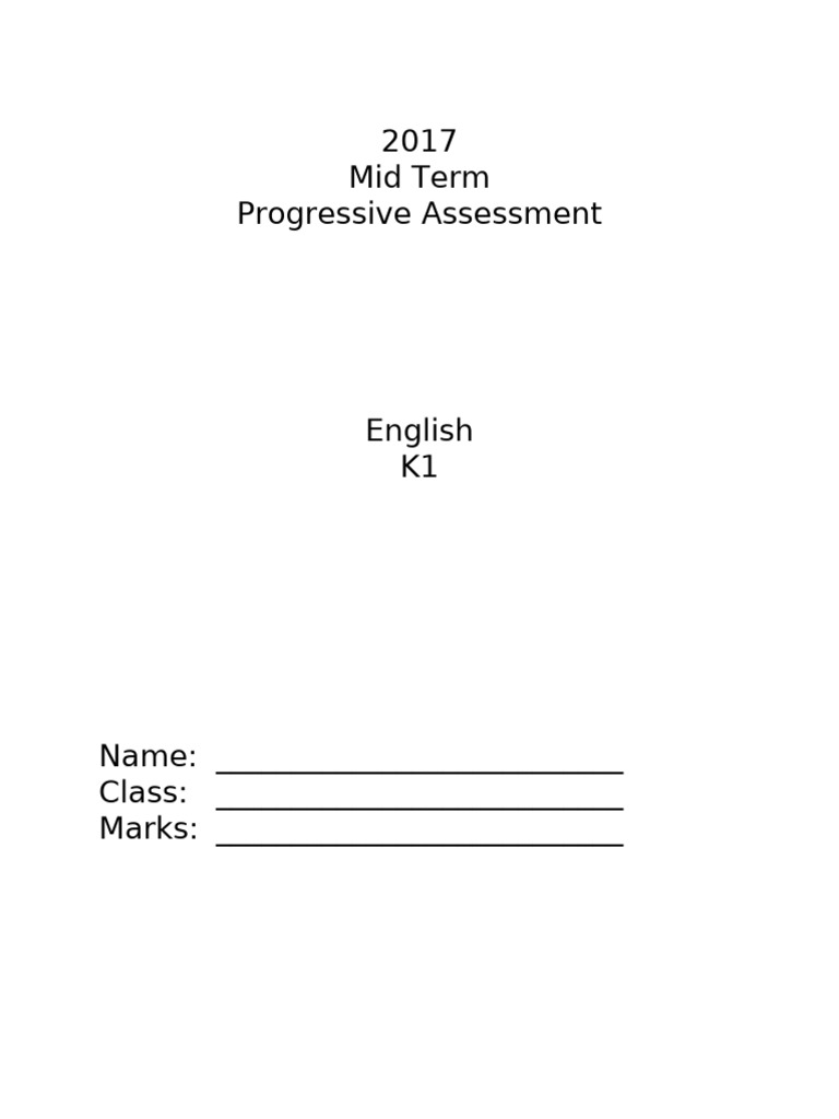 K1 Mid-Term Assessment 2 | PDF