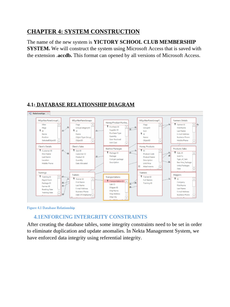 Victory School Club Membership System | PDF | Microsoft Access | Databases