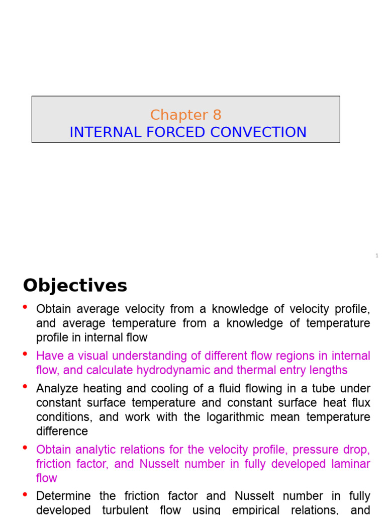 Chapter - 8 - INTERNAL FORCED CONVECTION | PDF | Fluid Dynamics | Reynolds Number