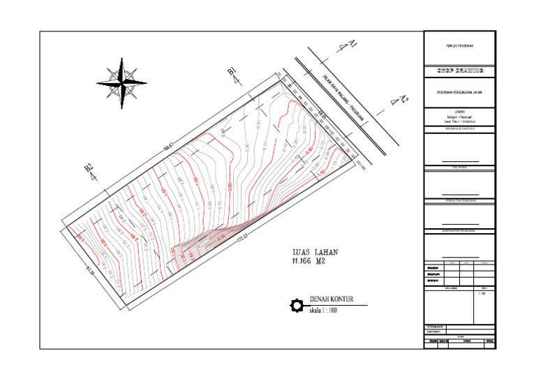 1.denah Kontur | PDF