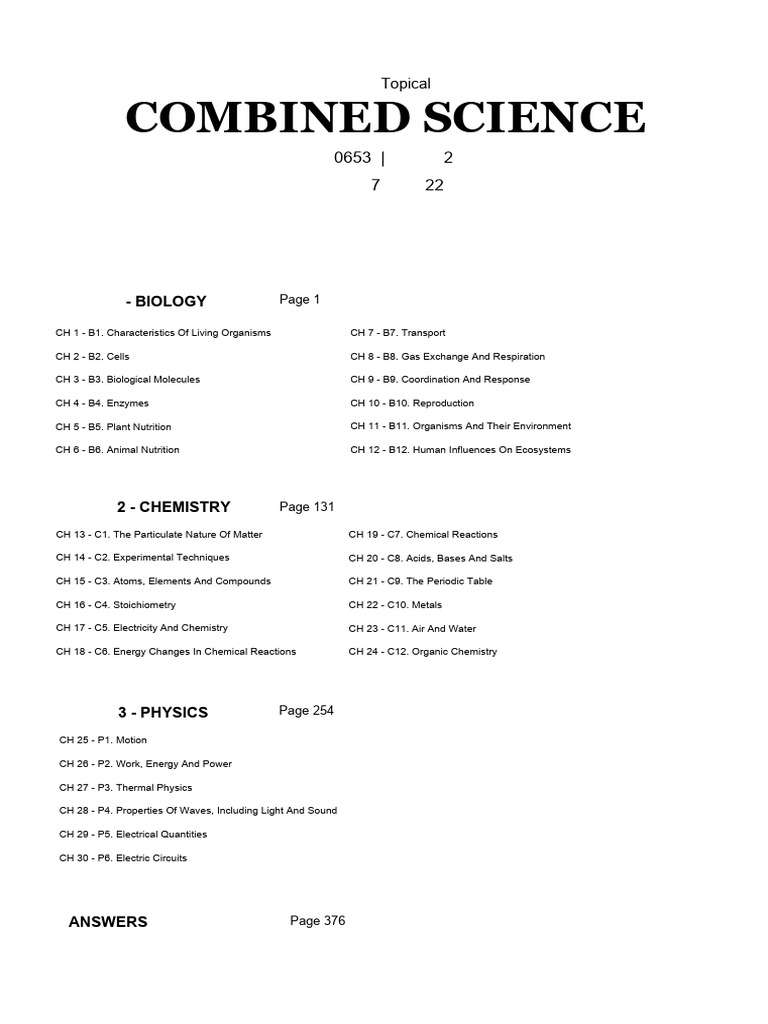 Combined Sciences P2 (1) - Compressed | PDF | Chemistry | Physical Sciences