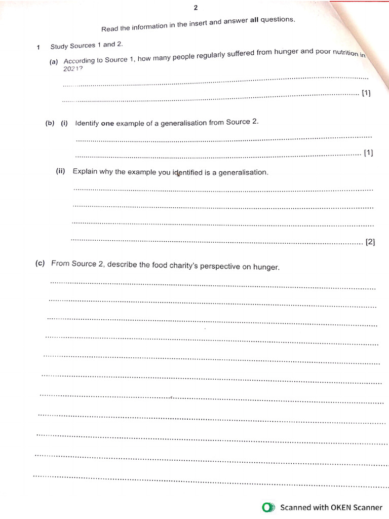 Grade 8 - Global Perspectives - Revision Sheet | PDF