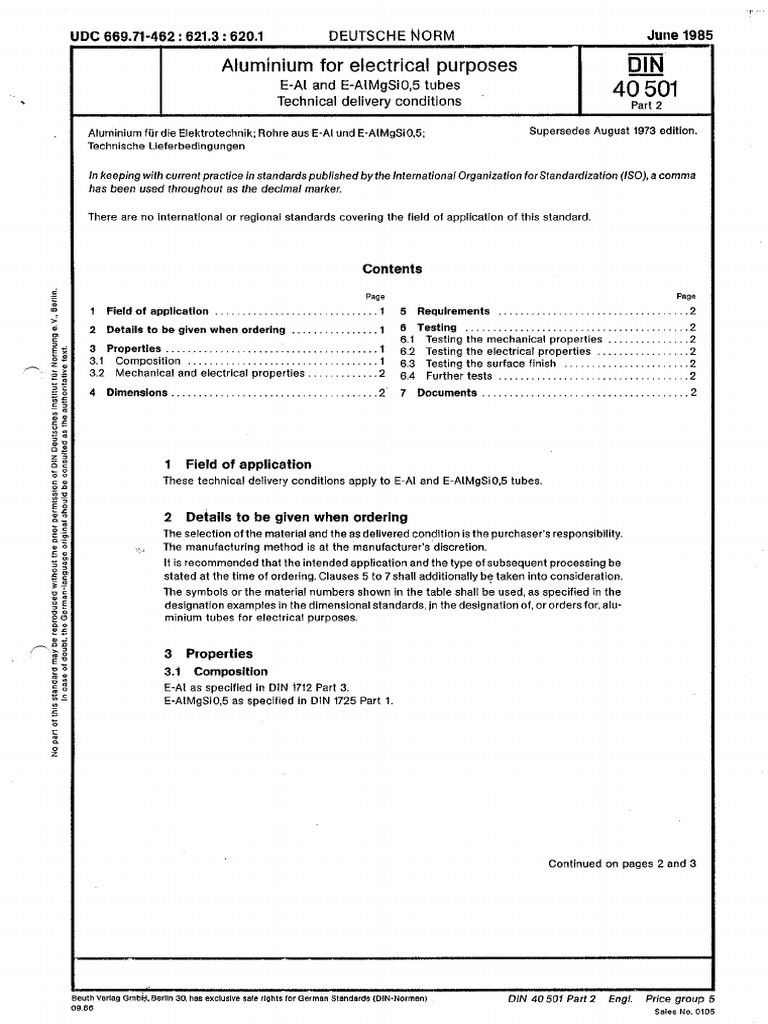 Din 40 501 - 2 | PDF