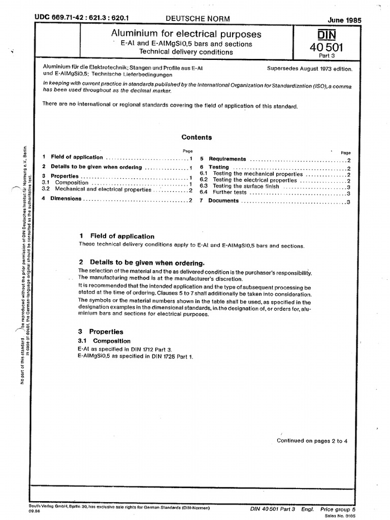 Din 40 501 - 3 | PDF