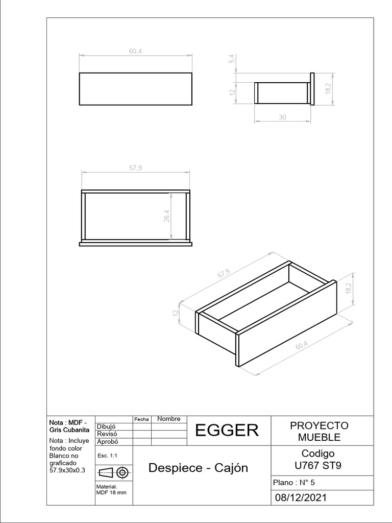 Rack Proyecto Mueble - Plano #5 | PDF