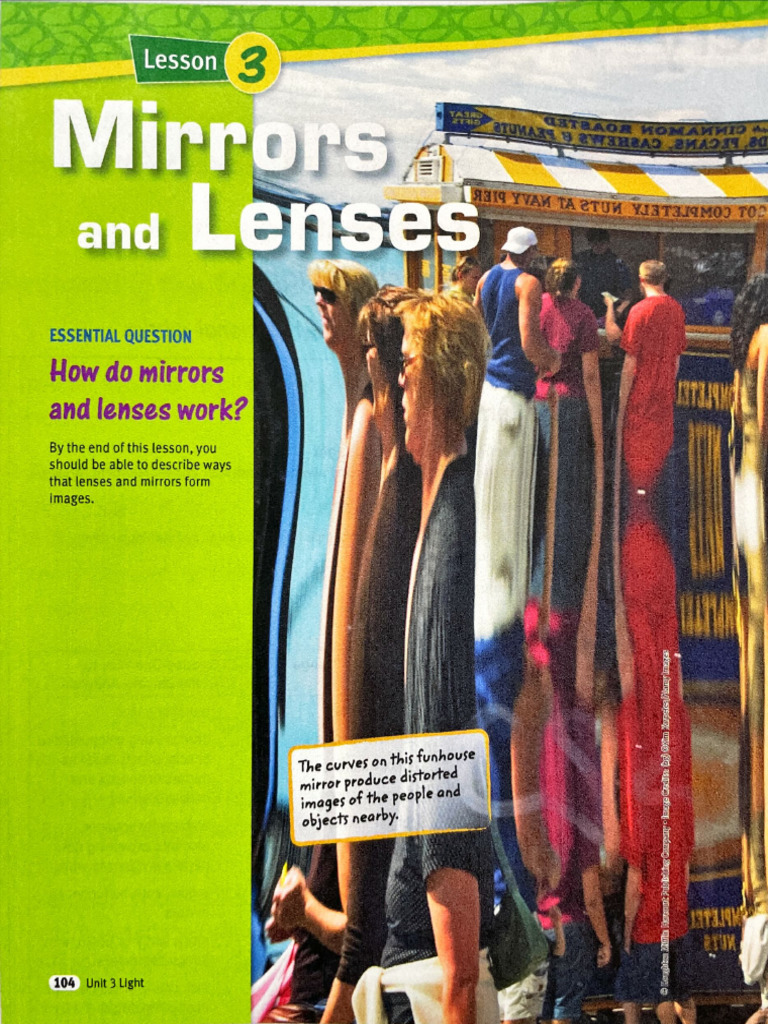 Lesson 3 - Mirror and Lenses Text Book | PDF
