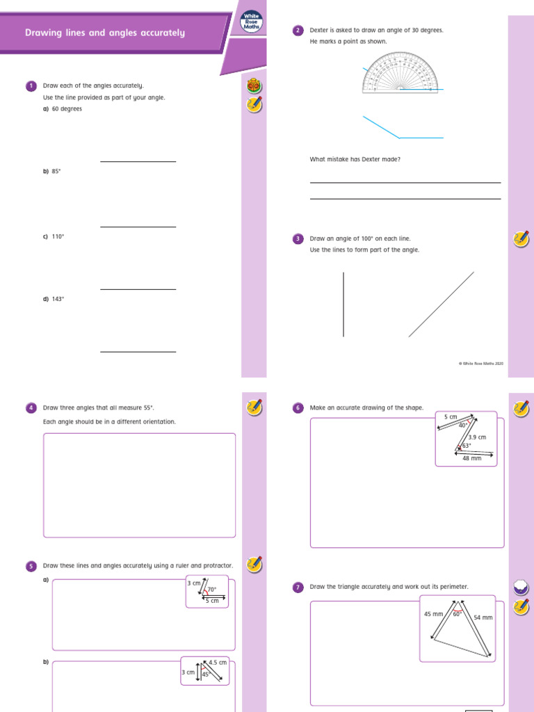 Lesson 2 Drawing Lines and Angles Accurately | PDF | Elementary ...