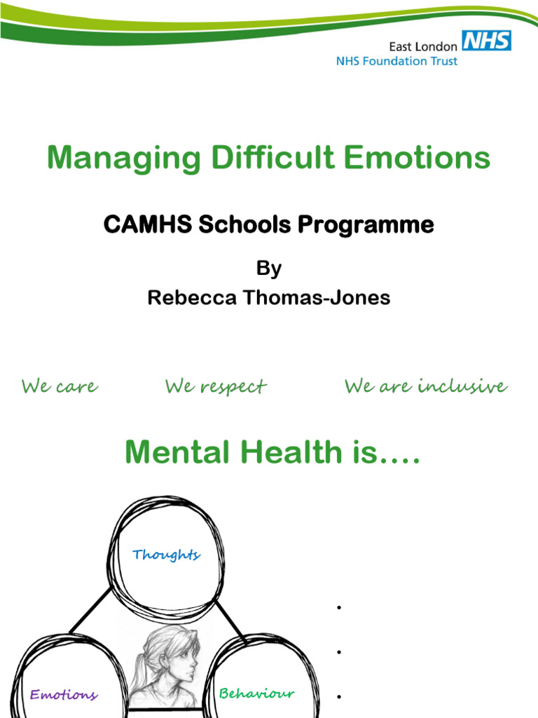 Managing Difficult Emotions Student Booklet | PDF | Emotions ...