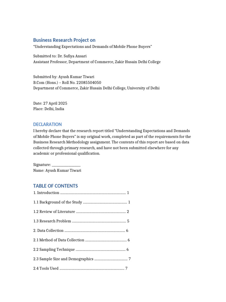 Mobile Phone Buyer Expectations Research | PDF | Mobile Phones | Smartphone
